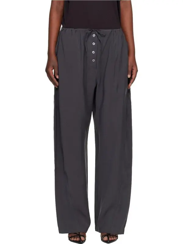 Studio Nicholson Hera Button Trousers - Coal Gray