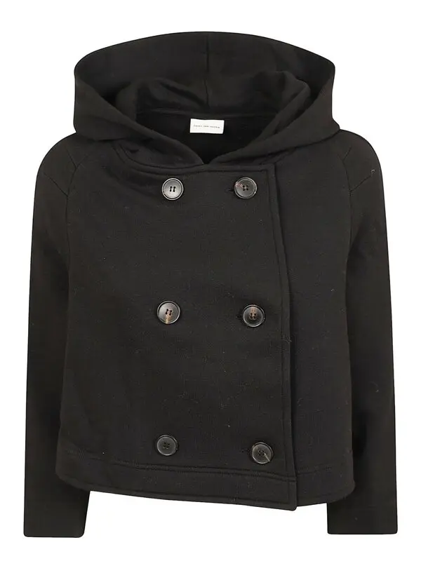 Dries Van Noten Hooded Double-breasted Jacket - Black