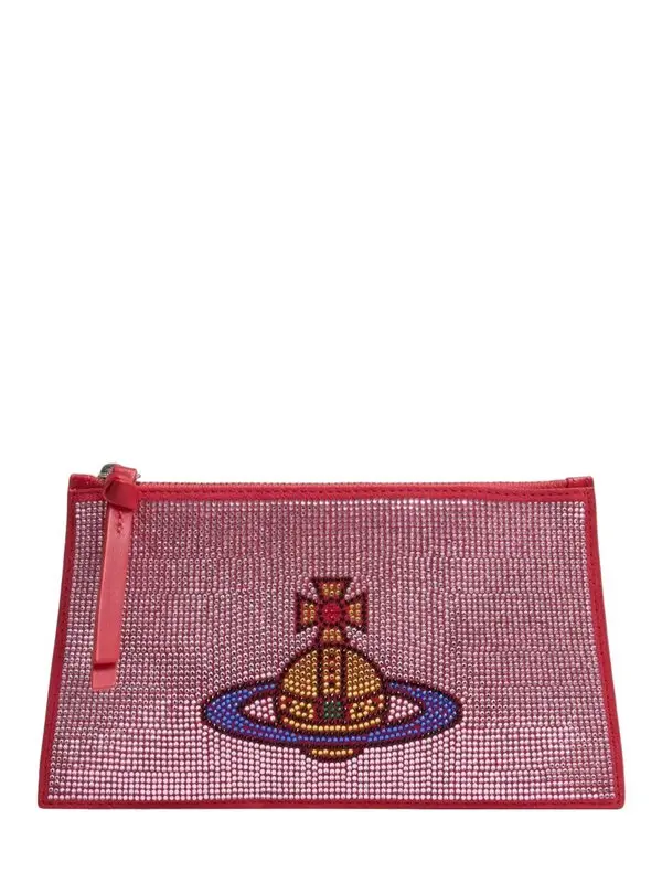 VIVIENNE WESTWOOD Crystal Orb Wristlet Bag - Pink