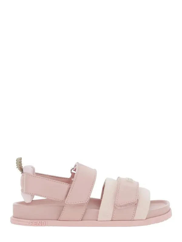 Fendi Nappa Leather Fabric Sandal - Nude
