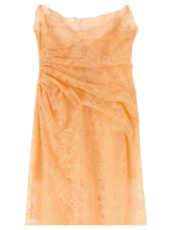 Ermanno Scervino Lace Maxi Dress - Orange