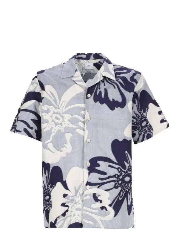 Paul Smith Floral Print Short-sleeve Shirt - Gray