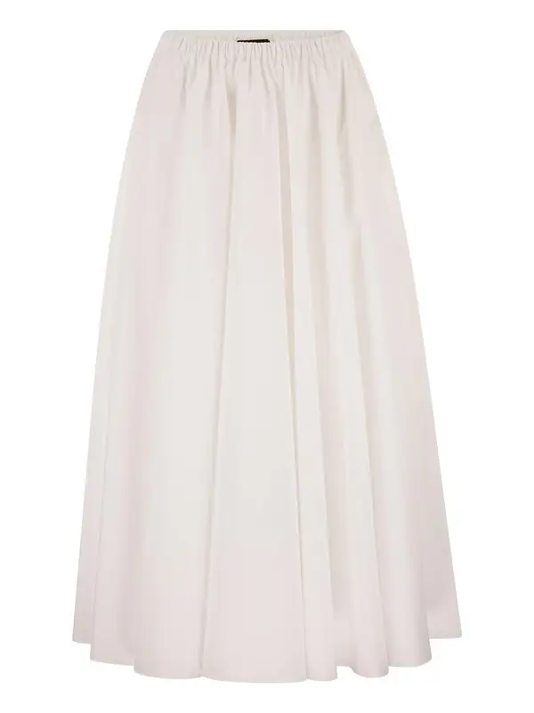 Fabiana Filippi Elasticated Waist Midi Skirt - White