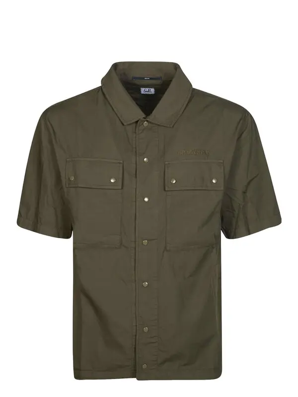 C.P. COMPANY Buttoned Short-sleeve Shirt Jacket - No