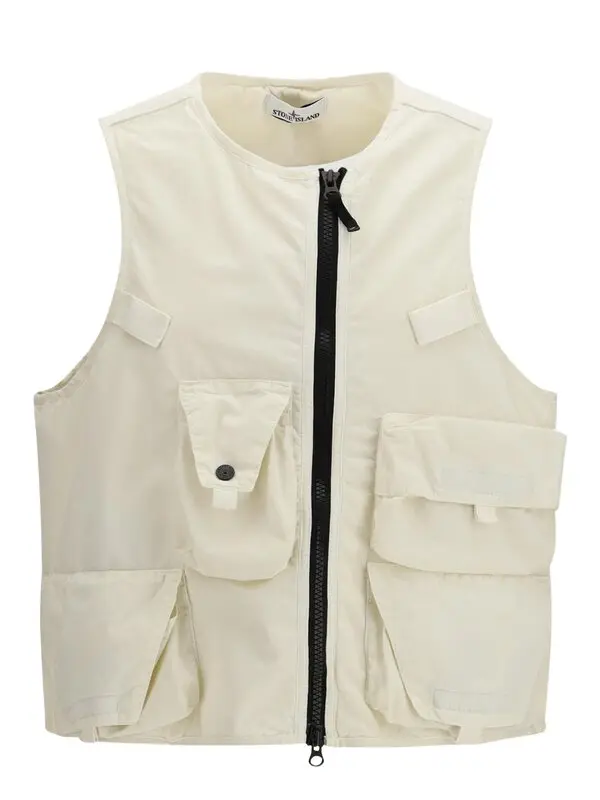 Stone Island Sleeveless Jacket - Ivory