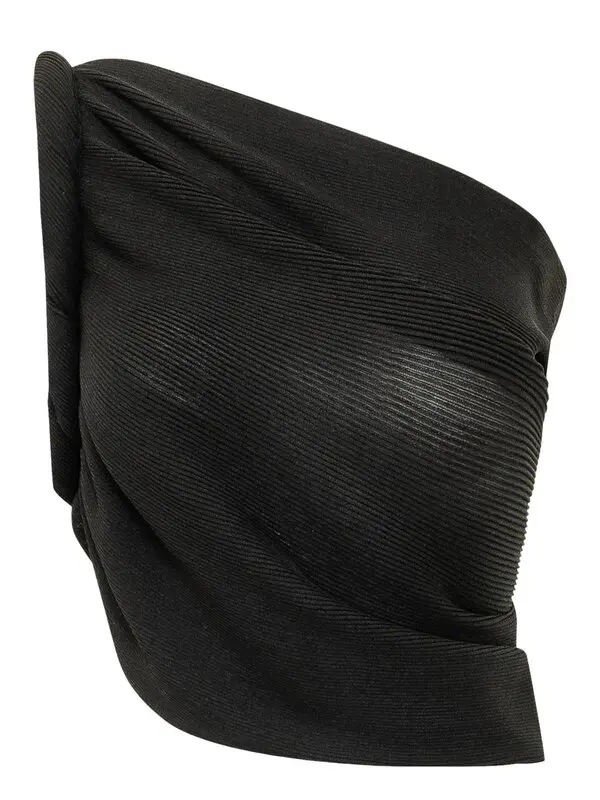 Alberta Ferretti Draped Strapless Top - Black