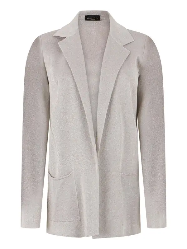 ROBERTO COLLINA Shawl Collar Fine Knit Cardigan - Gray
