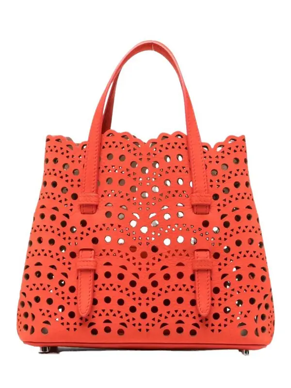 Alaïa Laser-cut Shoulder Bag - Double Handles, Hollow Design.