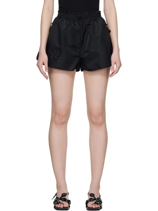 Cecilie Bahnsen Colette Floral-patch Shorts - Black