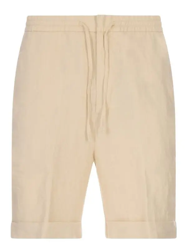 Canali Tailored Drawstring Shorts - Nude