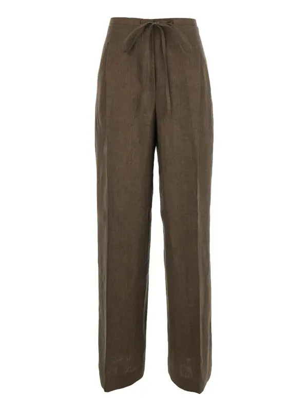RÓHE Relaxed Drawstring Pants - Brown
