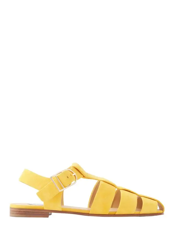 Gabriela Hearst Buckle Flat Sandals - Yellow