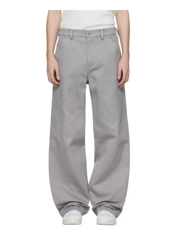RIER Casual Pants With Belt Loops - Mist Grey