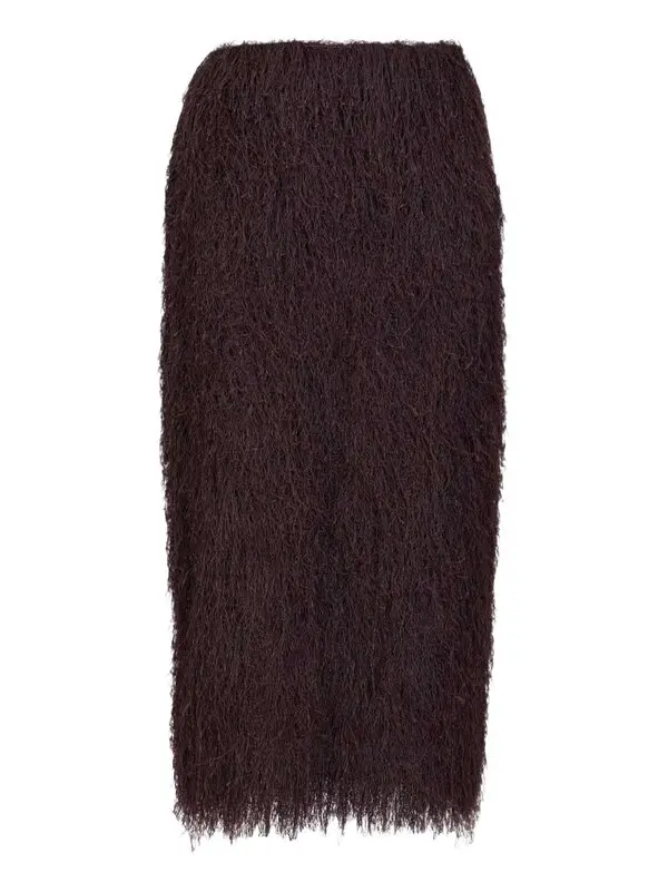 Dries Van Noten Sokna Fringed Skirt - Black