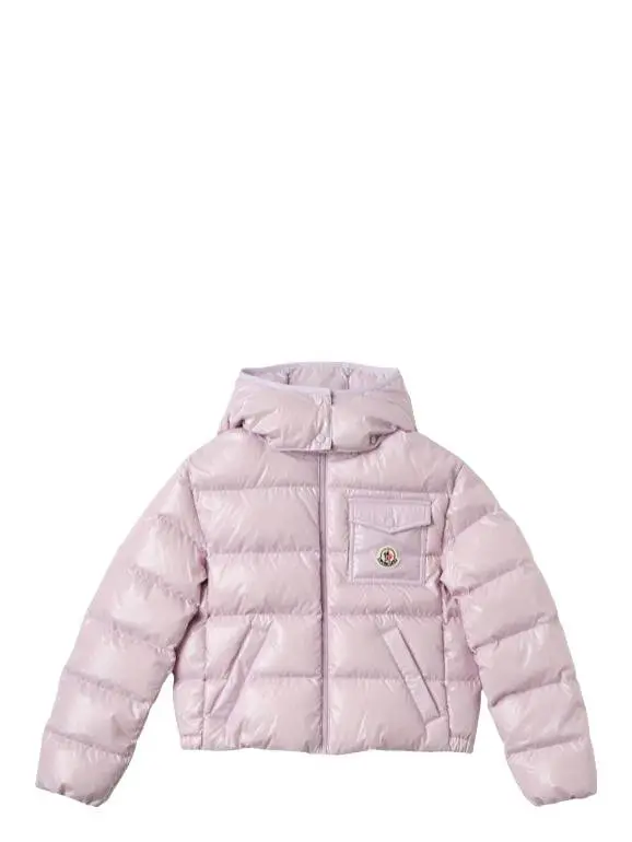Moncler Quilted Down Jacket With Detachable Hood - Pink