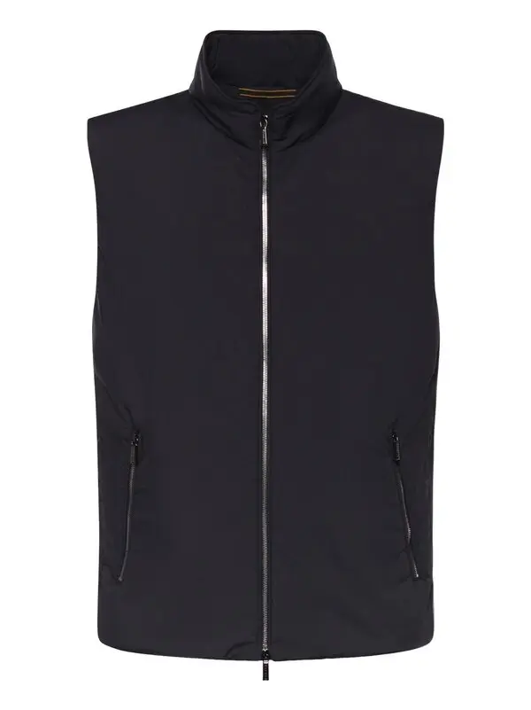 MOORER Zip-up Padded Gilet - Black