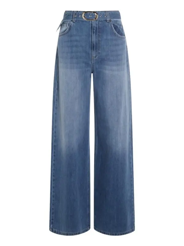 TWINSET Faded Detail Jeans - Blue