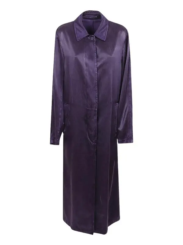 Dries Van Noten Long-sleeved Trench Coat - Black