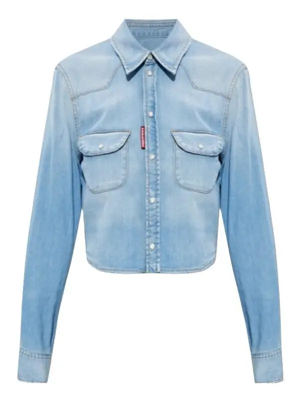 Dsquared2 Long Sleeve Denim Shirt - Blue