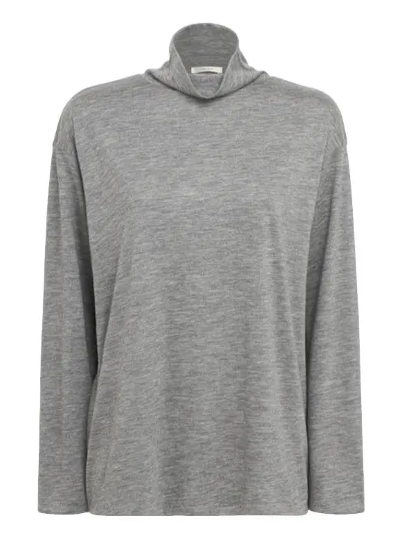 THE ROW Annapolis Cashmere Turtleneck Sweater - Gray
