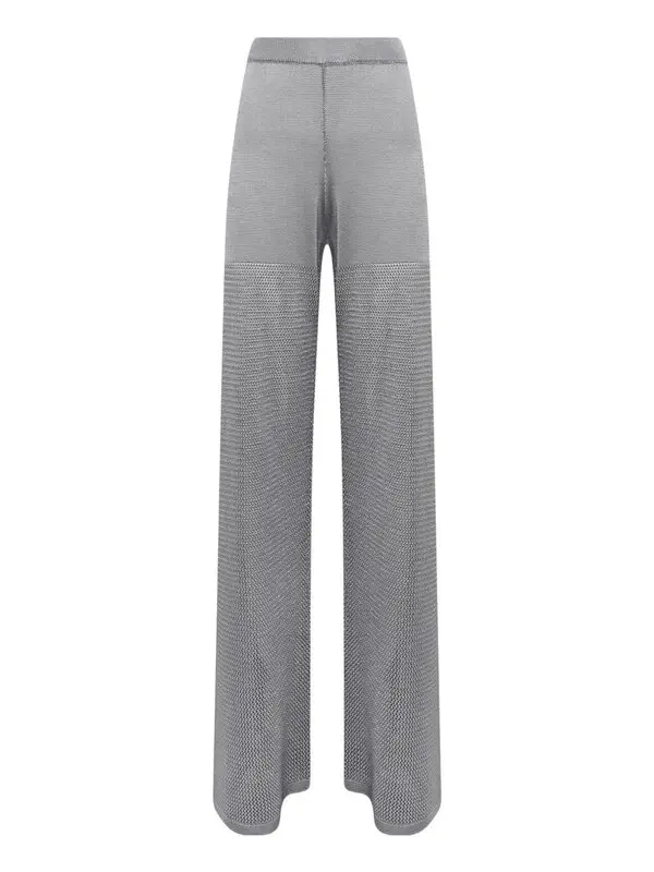BLUGIRL Knitted Wide Leg Pants - Grey