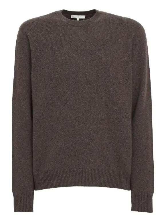 THE ROW Cashmere Crewneck Sweater With Ribbed Trim - Black