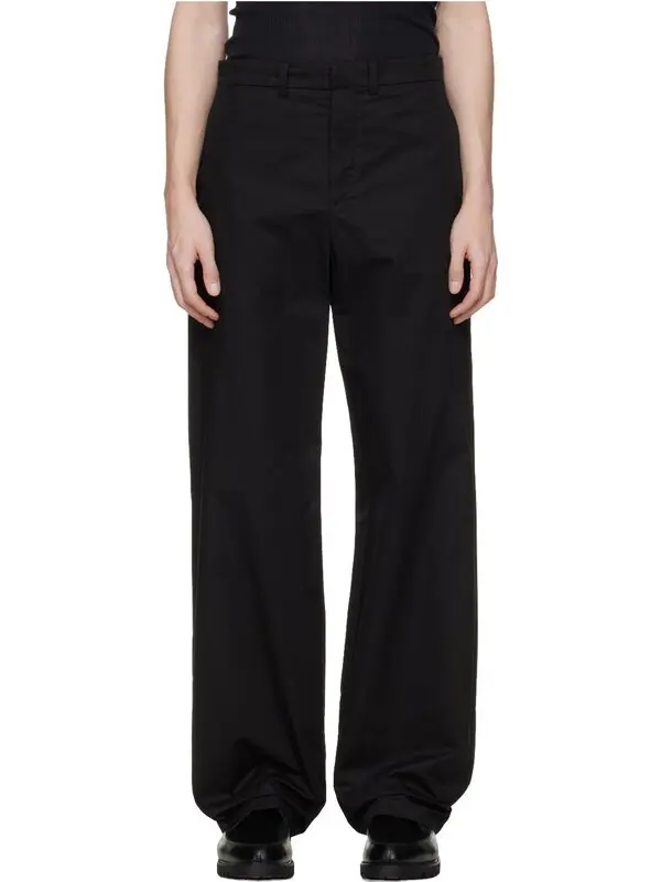 RIER Straight-leg Pants With Belt Loops - Black
