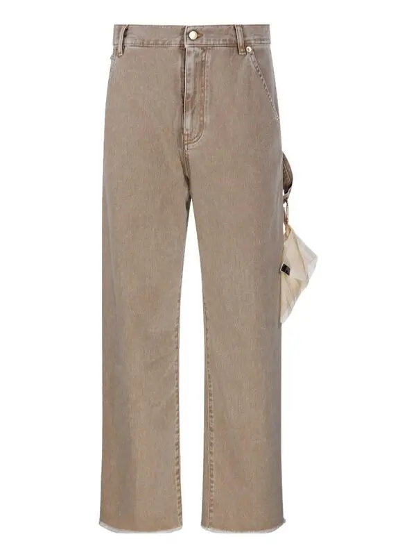 DARKPARK Sienna Loose Side Split Jeans - Nude