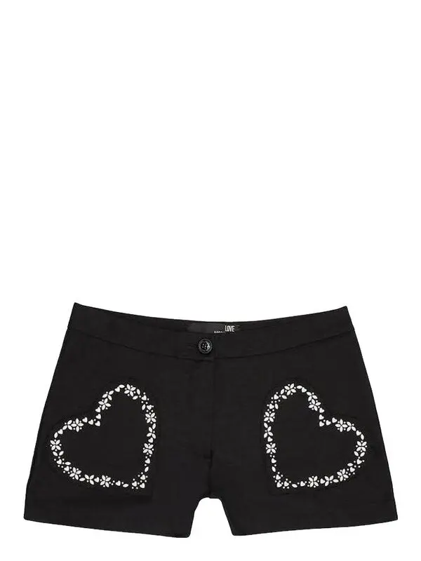 Moschino Detail Shorts - Black