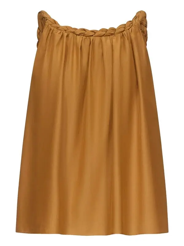 Loulou De Saison Braided Strap Top - Brown