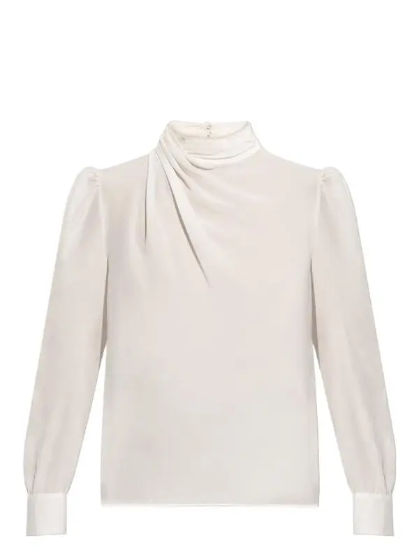 Alessandra Rich High-neck Blouse - White