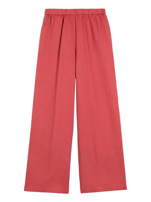 Aspesi Elastic Waistband Wide Leg Pants - Red