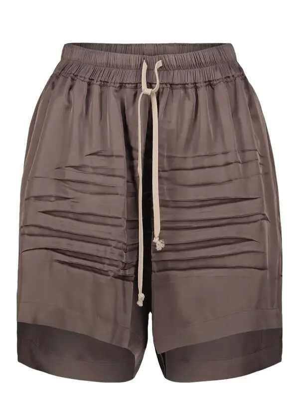 Rick Owens Elasticated Waistband Drawstring Shorts - Gray