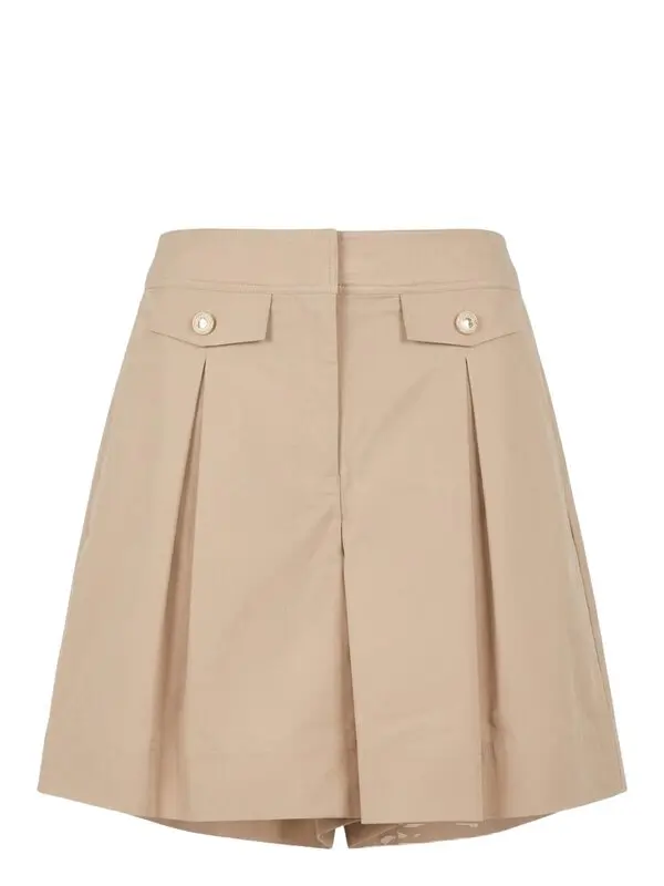 TWINSET Pleated Tailored Shorts - Nude