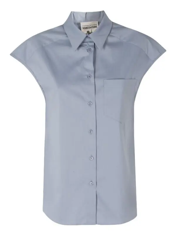 SEMICOUTURE Short-sleeved Shirt - Gray