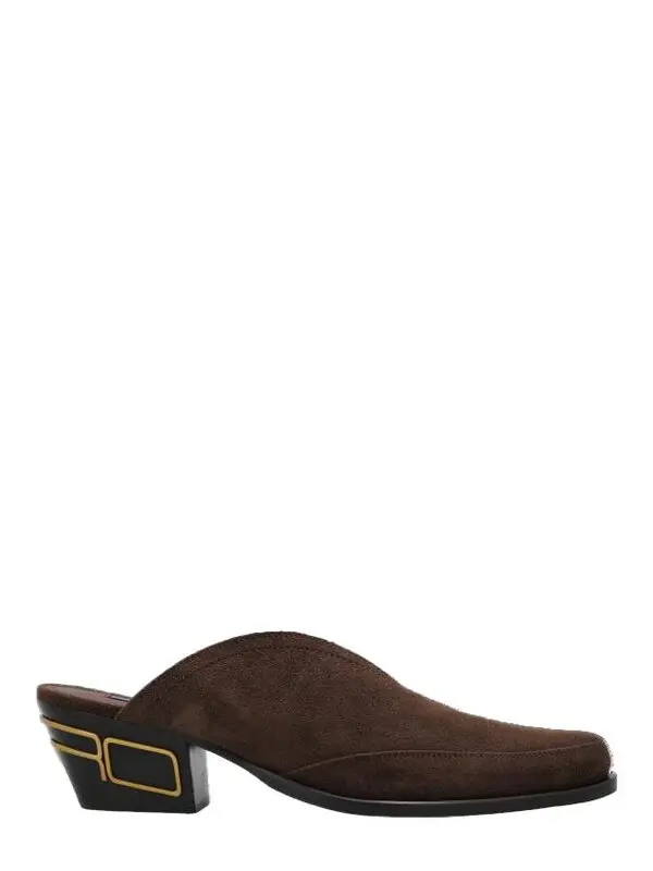 Etro Logo Heel Slip-on Mules - Black