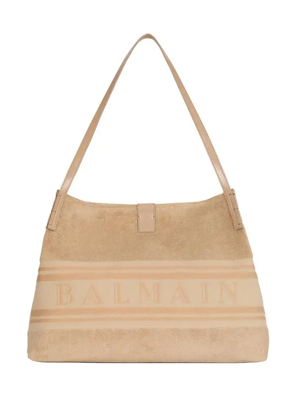 Balmain Medium Logo Tote Bag - Beige