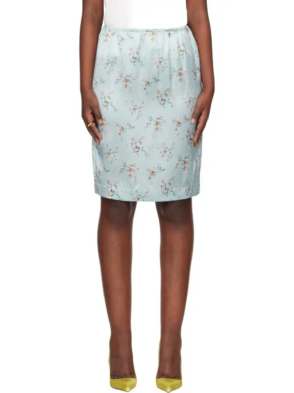 Bottega Veneta Floral Print Skirt - Green