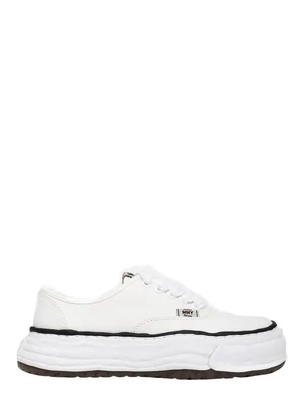 Mihara Yasuhiro Platform Sole Lace Up Sneakers - White