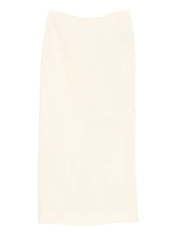 Wardrobe.NYC Slit Detail Midi Skirt - White