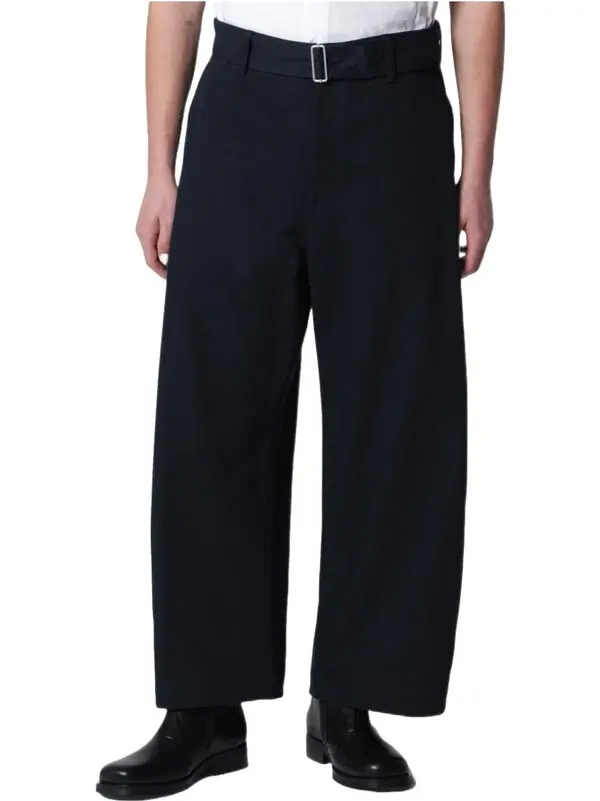 Studio Nicholson Belted Wide Leg Trousers - Indigo