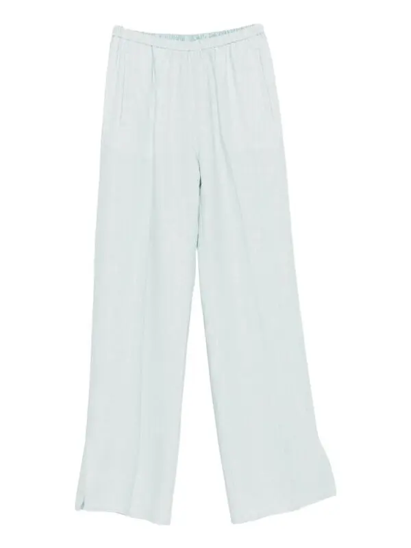 FORTE_FORTE Wide-leg Trousers With Embroidered Detail - White