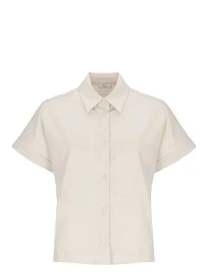 Peserico Short Sleeve Boxy Shirt - Pink