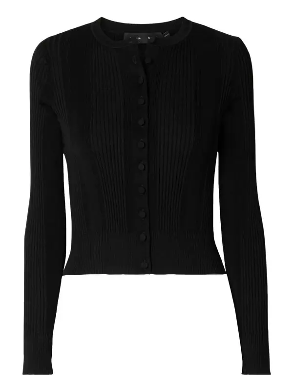 Proenza Schouler Ribbed-knit Cardigan - Black