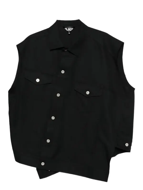 Comme Des Garçons Asymmetric Gilet - Black