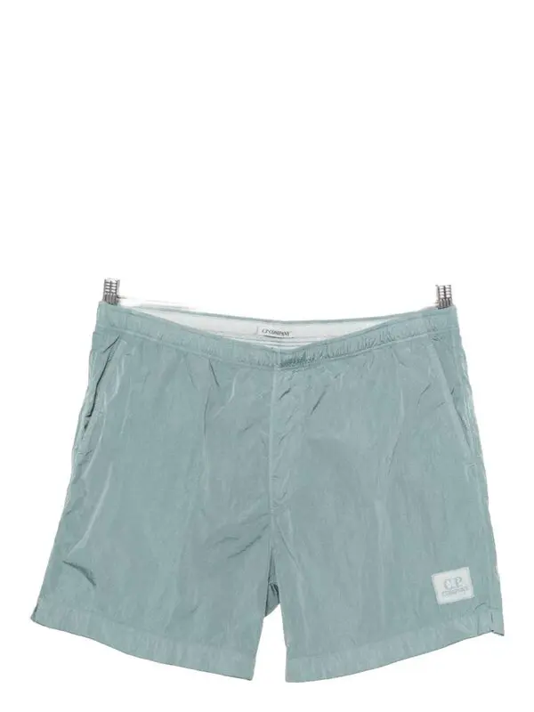 C.P. COMPANY Logo Patch Swim Shorts - Green