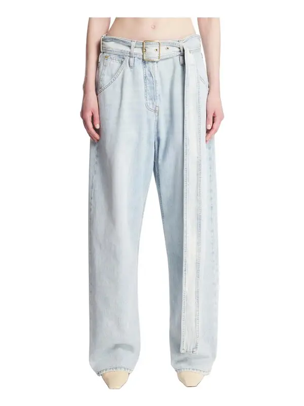 DARKPARK Dalpark Dalila Belted Relaxed Jeans - Light Blue