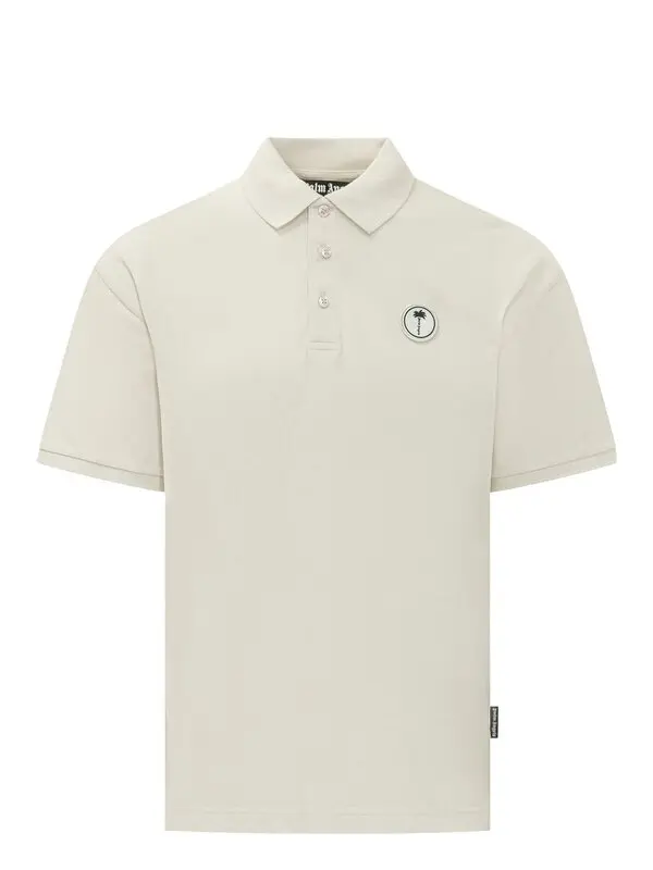 Palm Angels Palm Patch Short-sleeved Polo Shirt - White