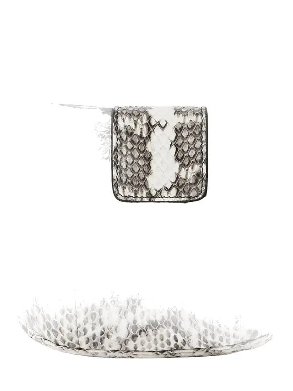 Gabriela Hearst Soft Demi Snake-effect Leather Clutch - White