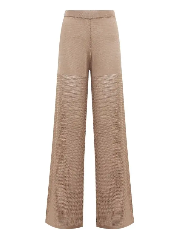 BLUGIRL Wide-leg Knit Trousers - Beige